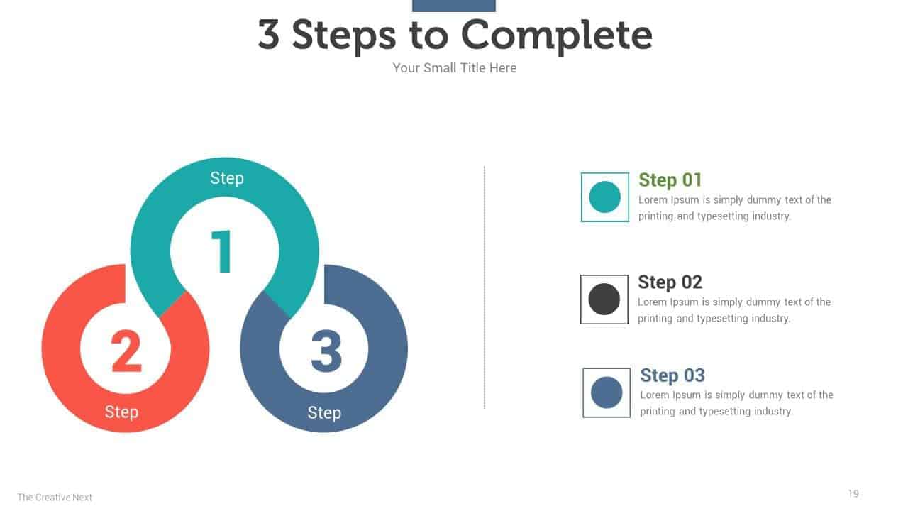 3 steps to Complete slide PPT Template & 3 steps to Complete slide ...
