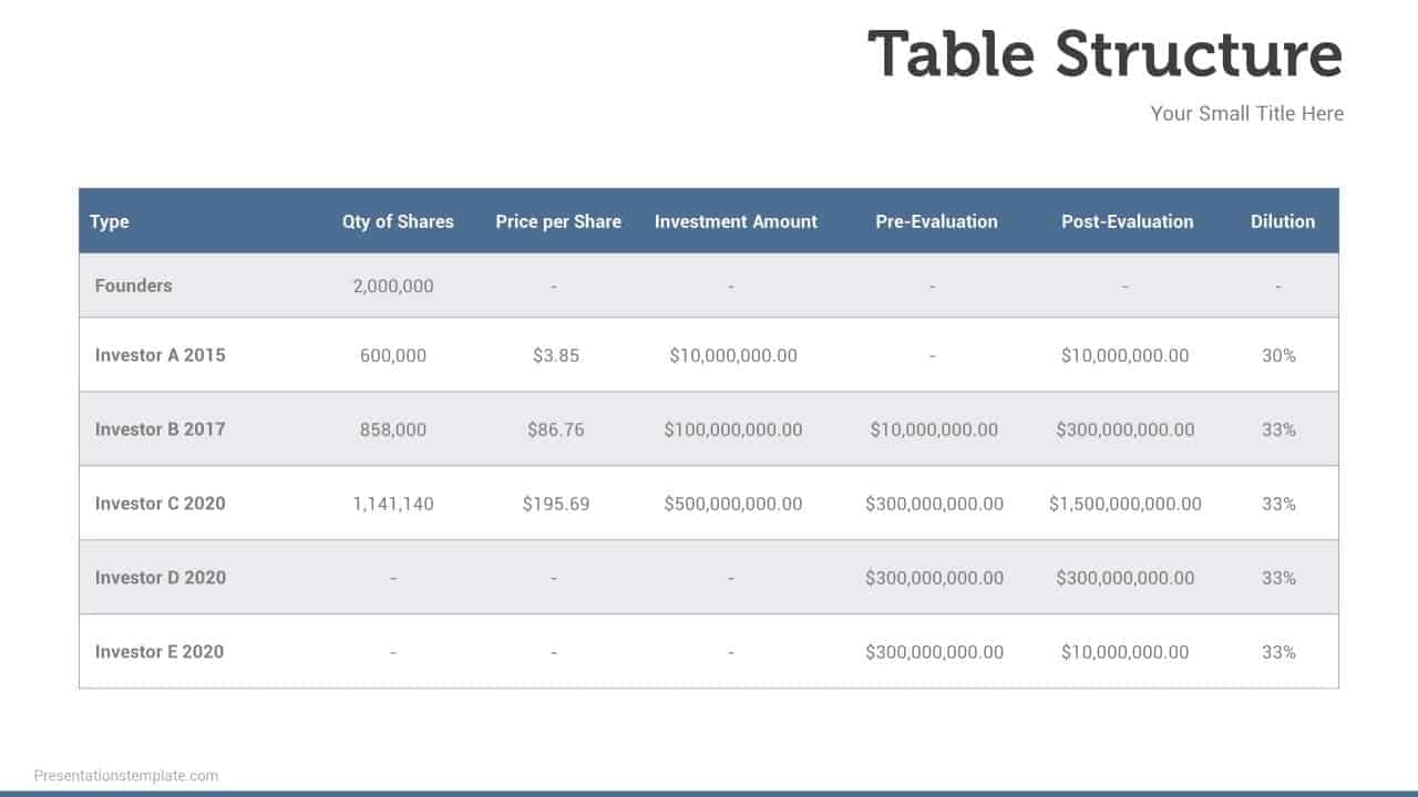 Table Slides - Presentations Template