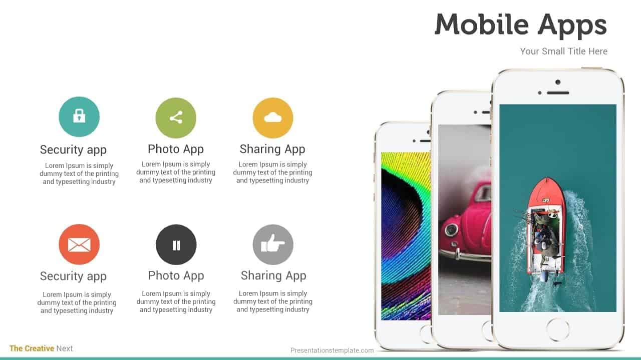 Mobile Apps slide PPT Template & Mobile Apps slide Google Slide ...